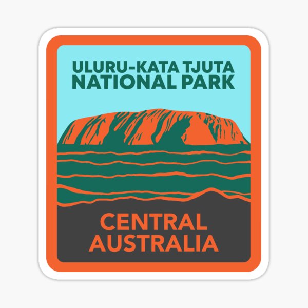 "Uluru-Kata Tjuta National Parl - Central Australia" Sticker for Sale ...
