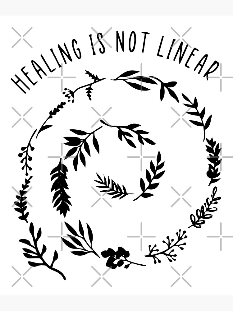"Healing is not linear spiral flower floral" Poster for Sale by Nepaz ...