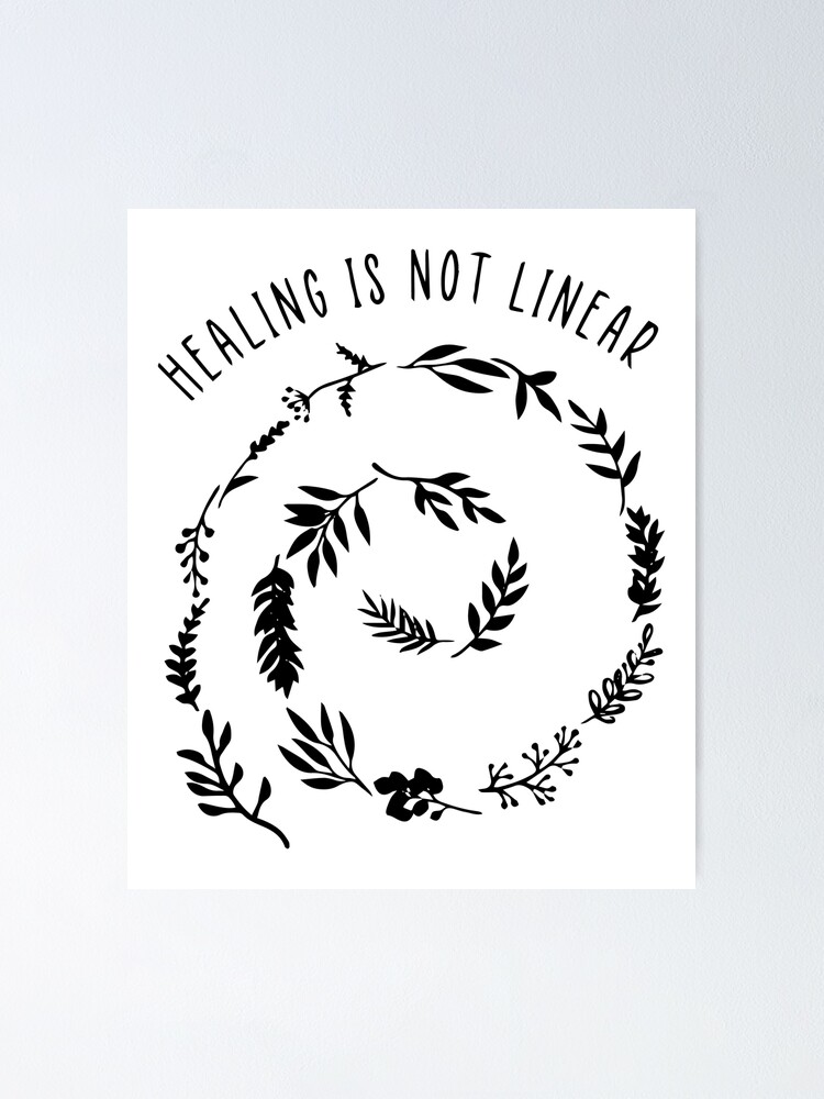 "Healing is not linear spiral flower floral" Poster for Sale by Nepaz ...