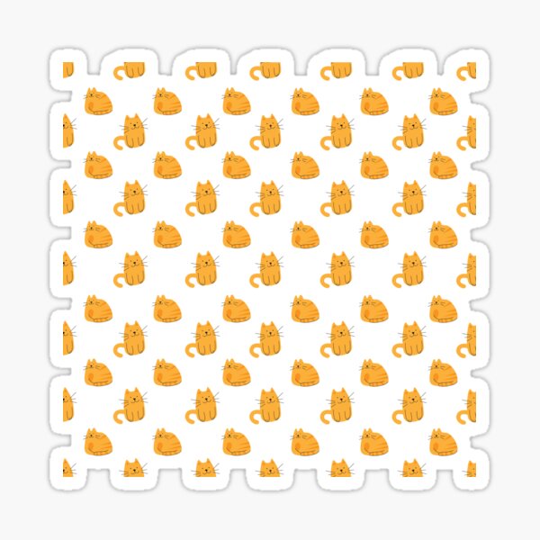 "Yellow Happy Cat" Sticker for Sale by PawsAndFriends | Redbubble