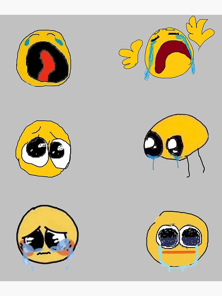 "Cursed Cry Emoji Pack" Poster for Sale by pascaraul | Redbubble