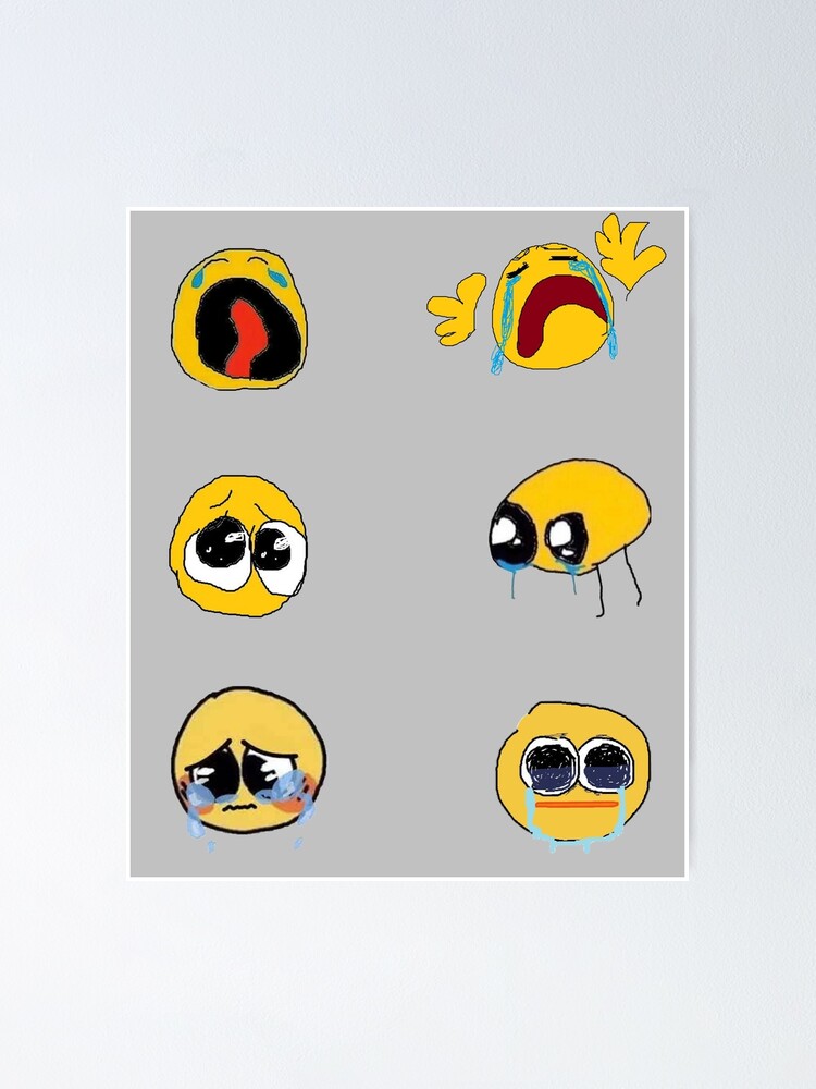 "Cursed Cry Emoji Pack" Poster for Sale by pascaraul | Redbubble