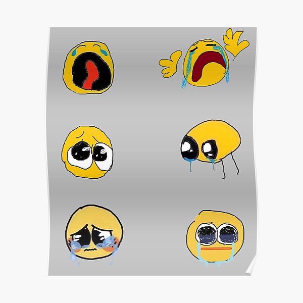 "Cursed Cry Emoji Pack" Poster for Sale by pascaraul | Redbubble