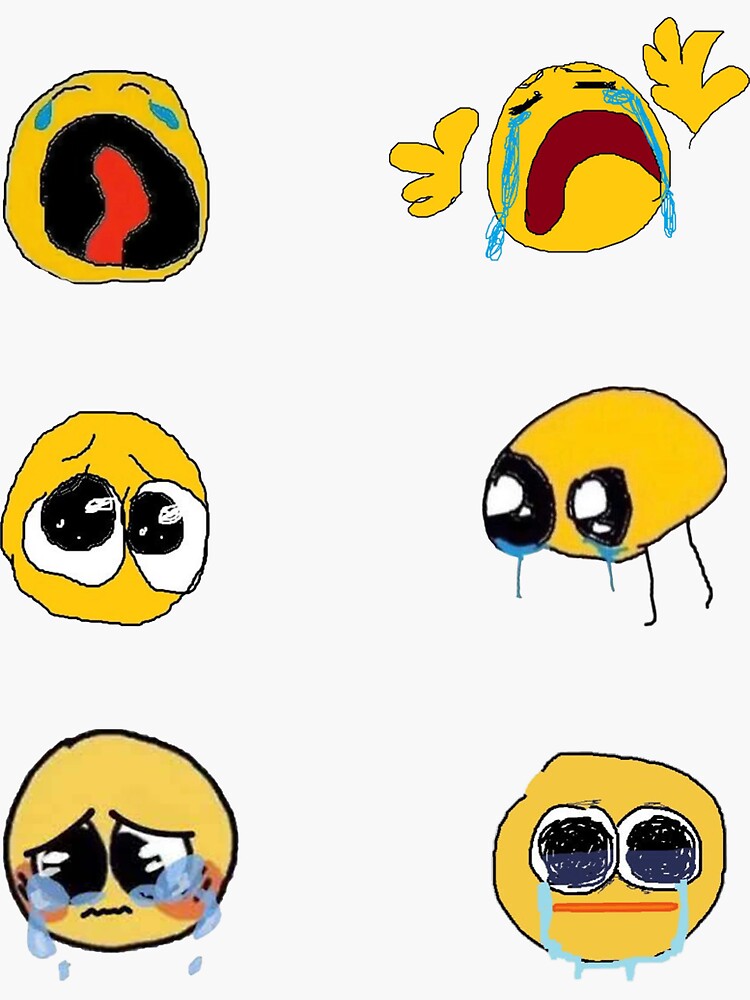 "Cursed Cry Emoji Pack" Sticker for Sale by pascaraul | Redbubble