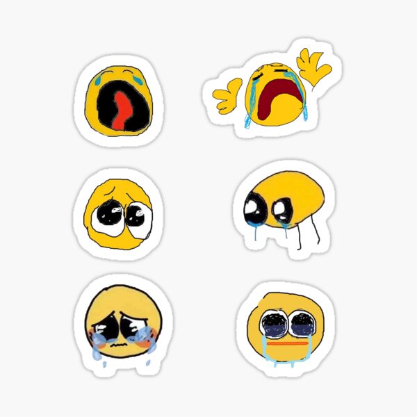 "Cursed Cry Emoji Pack" Sticker for Sale by pascaraul | Redbubble