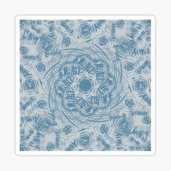 "Indigo Geo flower tile" Sticker for Sale by Floraldwellings | Redbubble