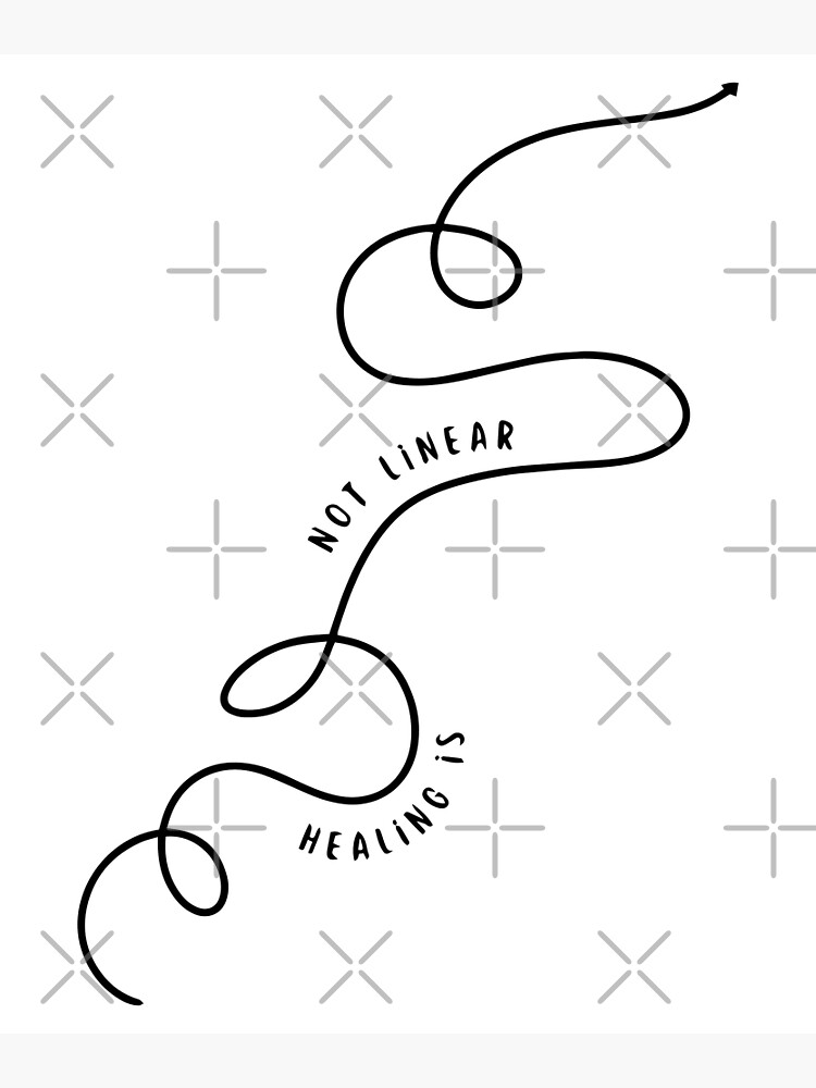 "Healing is not linear groovy line art" Poster for Sale by Nepaz ...