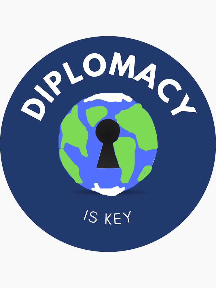 "Diplomacy is Key" Sticker for Sale by MUNSC | Redbubble