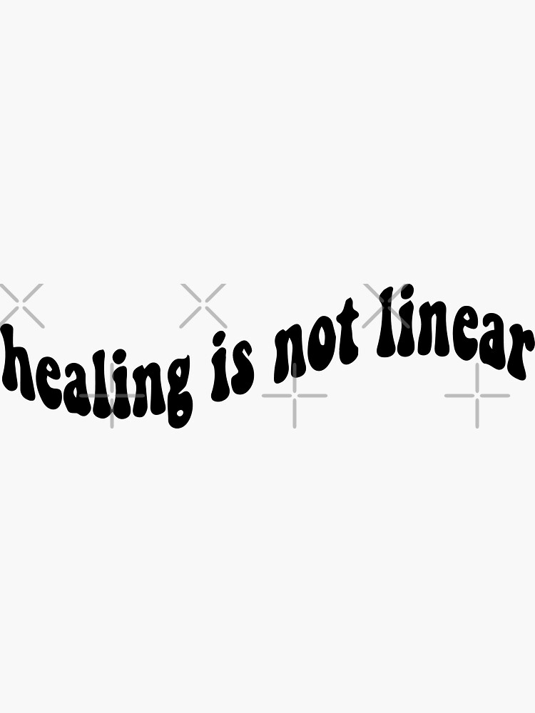 "Healing is not linear curved groovy" Sticker for Sale by Nepaz-Designs ...
