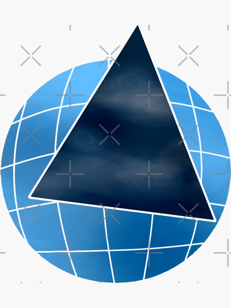 "Bermuda triangle" Sticker by Manaeh | Redbubble