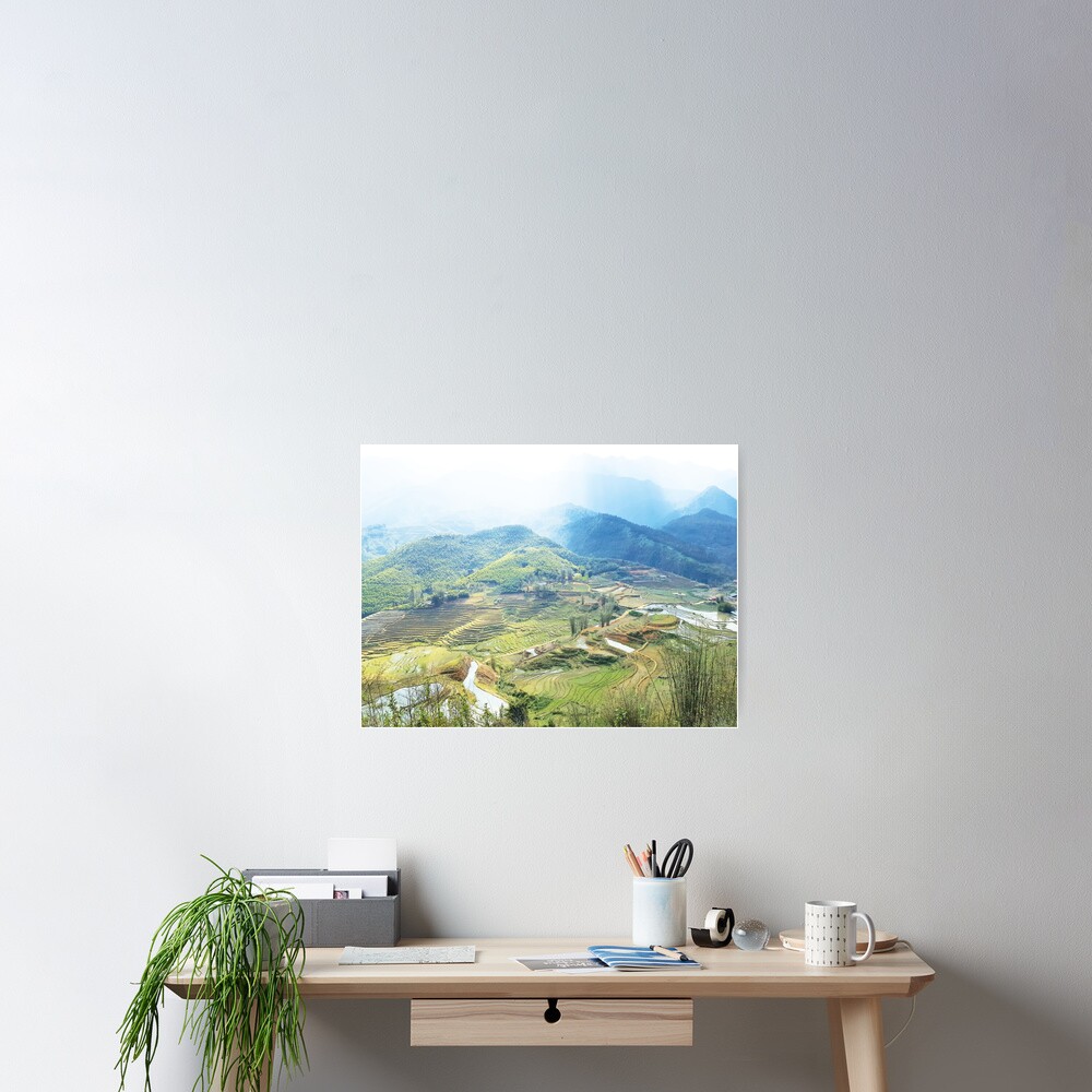 "Rice fields" Poster for Sale by Photo-wizard | Redbubble