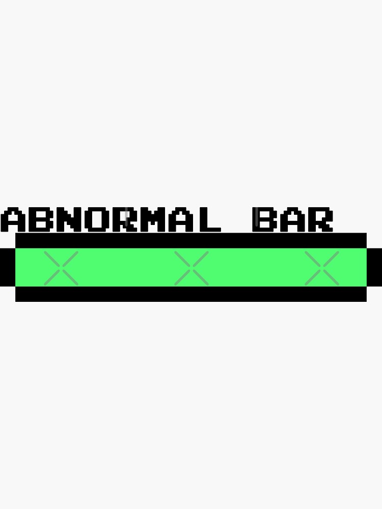 "Abnormal Bar" Sticker for Sale by SLCWearables | Redbubble