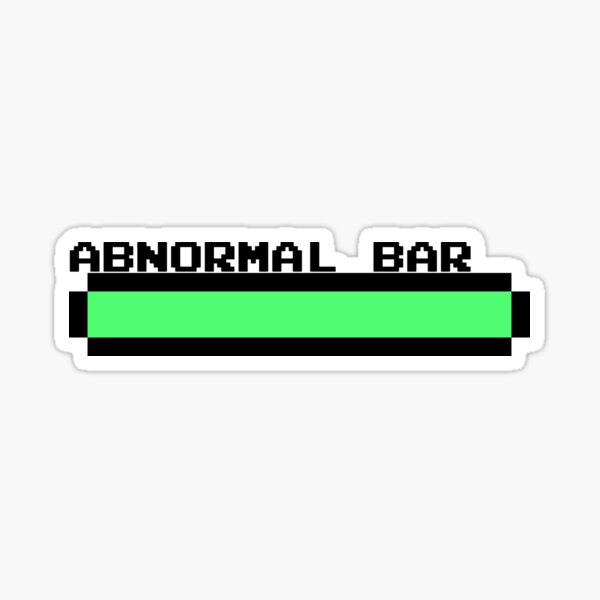 "Abnormal Bar" Sticker for Sale by SLCWearables | Redbubble
