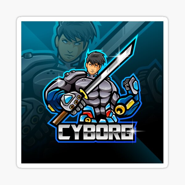 "CYBORG" Sticker for Sale by WOLFFOLINS | Redbubble