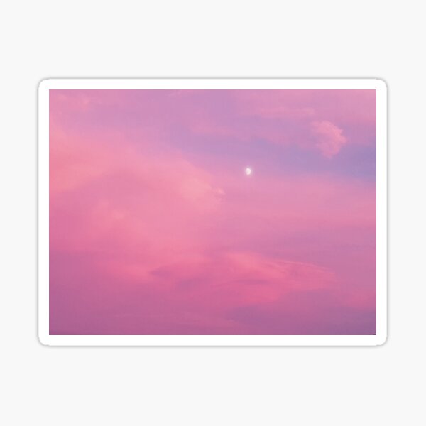 "pink moon" Sticker for Sale by Photo-wizard | Redbubble