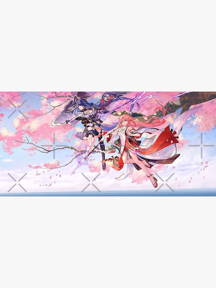"Sakura Raiden & Yae Miko Genshin Impact" Poster for Sale by genshinwaifus | Redbubble
