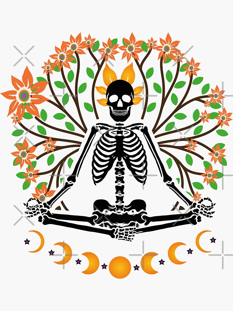 "Bone and Botany Classic, Skeleton Flower" Sticker for Sale by ...