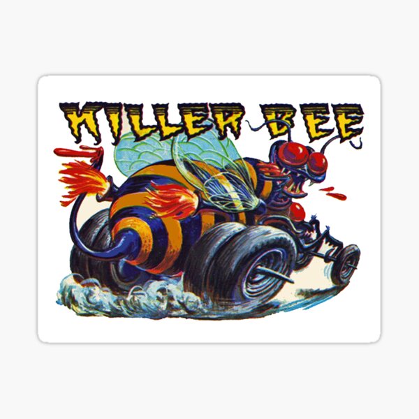 "Topps Weird Wheels Killer Bee" Sticker for Sale by Supradon | Redbubble