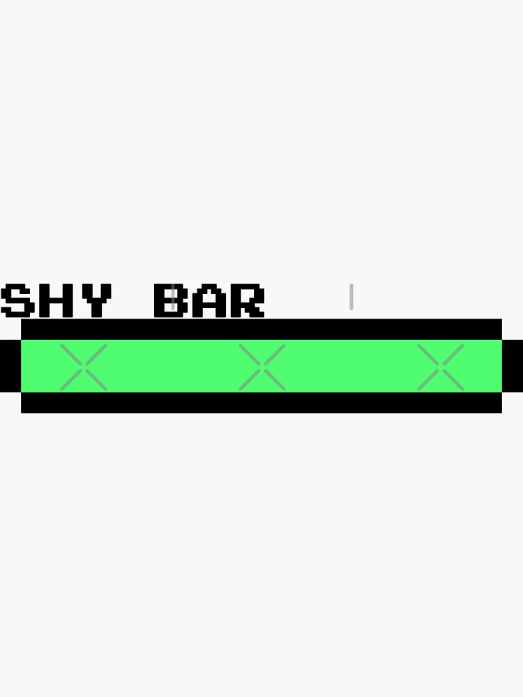 "Shy Bar" Sticker for Sale by SLCWearables | Redbubble