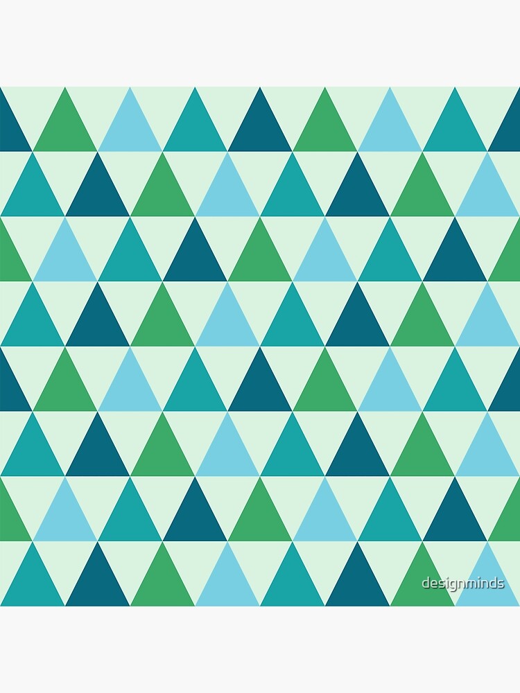 "Geometric Triangle Pattern (blue/green)" Poster for Sale by ...