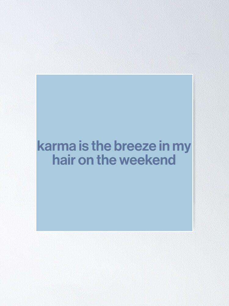 "taylor swift karma " Poster for Sale by esthetay | Redbubble