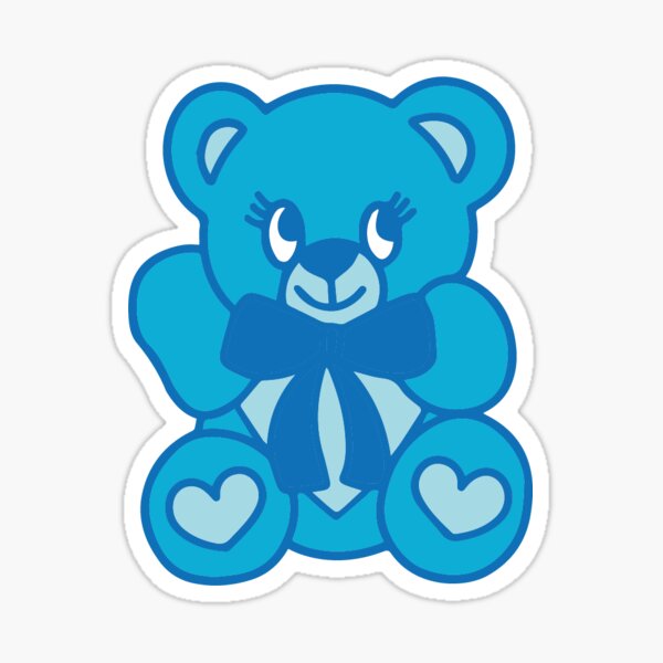"Blue Teddy Bear " Sticker for Sale by MoreAndMoreKpop | Redbubble