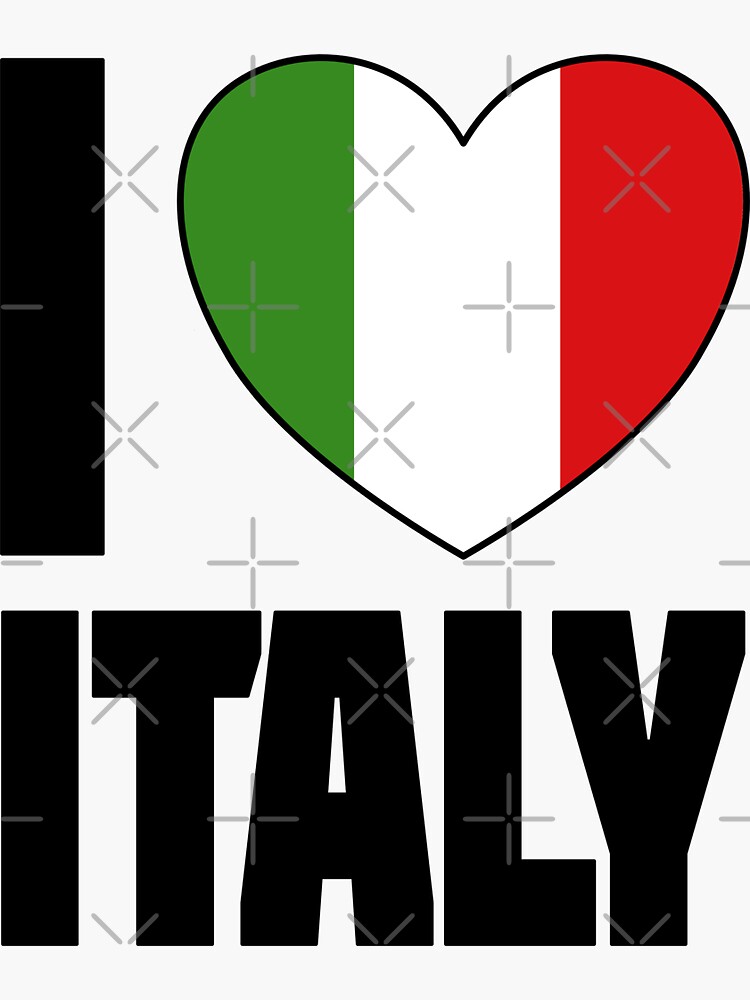 "I Love Italy - I Heart Italy Heart" Sticker for Sale by molamode ...