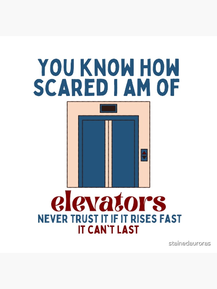 "you know how scared i am of elevators - Taylor Swift" Poster for Sale by stainedauroras | Redbubble