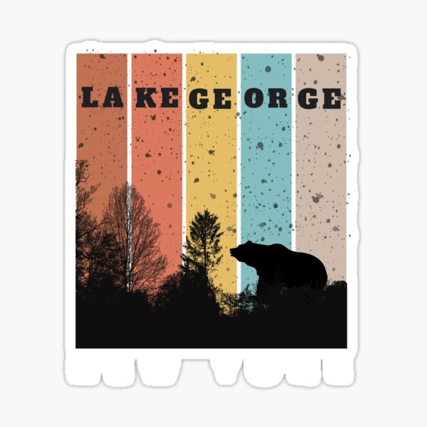 "Lake George New York Bear" Sticker for Sale by nabilone02 | Redbubble