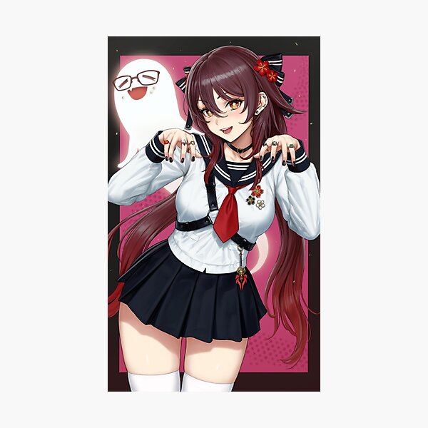 Lámina fotográfica «Dramatización Hu Tao Uniforme escolar Genshin Impact» de genshinwaifus ...