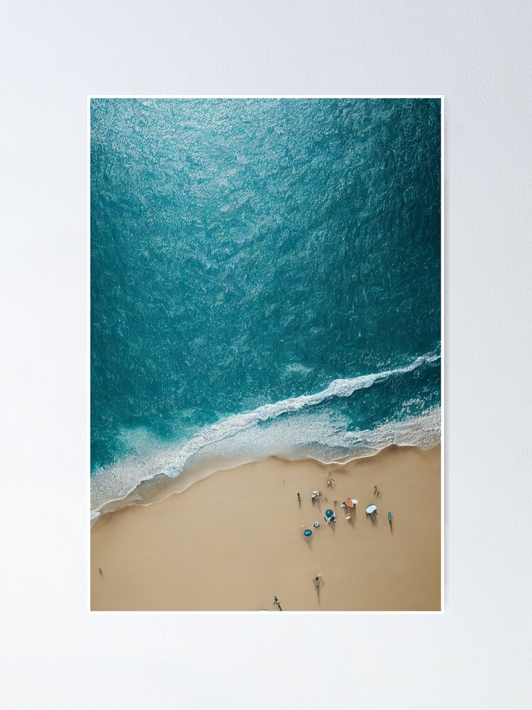 "aerial view of a beautiful beach photography" Poster for Sale by ...