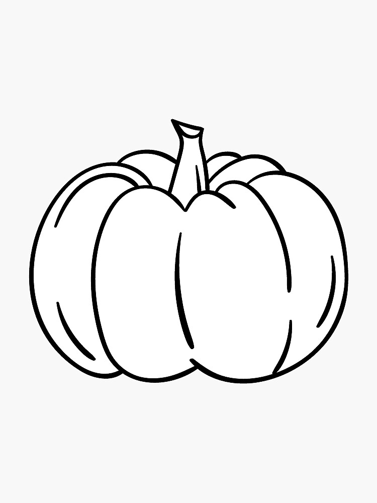 "Drawling of a Pumpkin Sticker" Sticker for Sale by avaandcalcreate ...