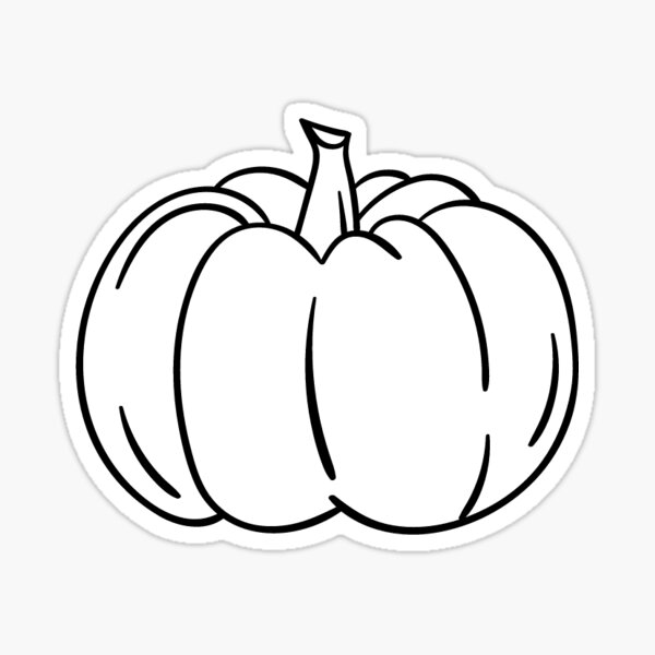 "Drawling of a Pumpkin Sticker" Sticker for Sale by avaandcalcreate ...