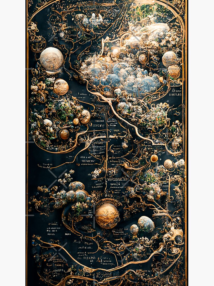 "Garden of Eden Map, Heaven Map Cartography" Sticker for Sale by ...