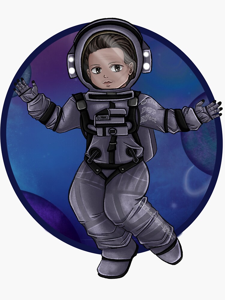 "Chibi VMAs Moonman Johnny Depp " Sticker for Sale by thedeppeffect ...