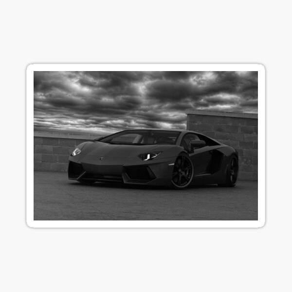 "Black Lamborghini" Sticker for Sale by SimoCars | Redbubble