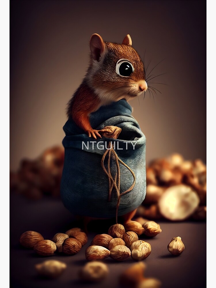 "Cute Baby Squirrel" Poster for Sale by NTGUILTY | Redbubble