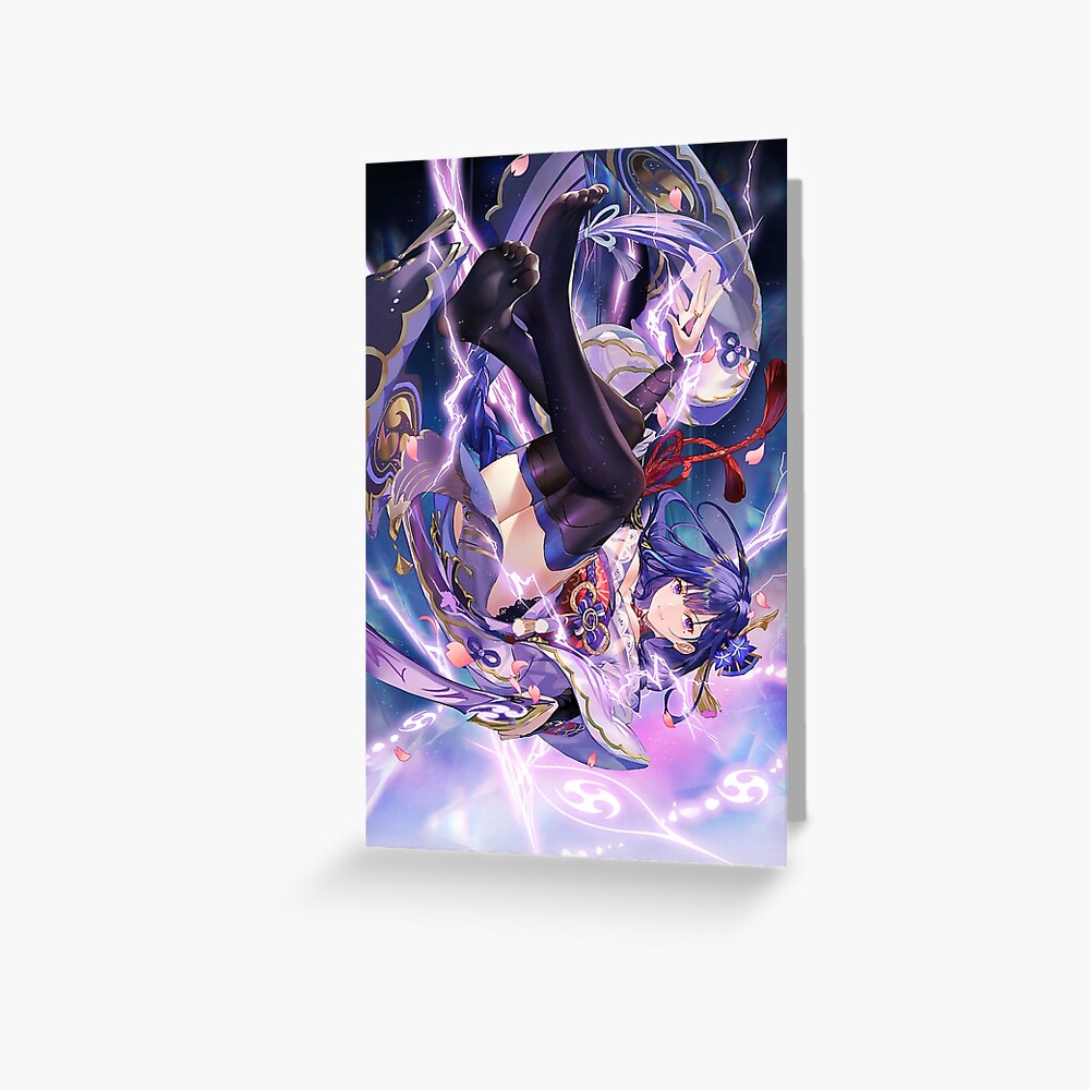 "Lightning Raiden Shogun Genshin Impact" Greeting Card for Sale by ...