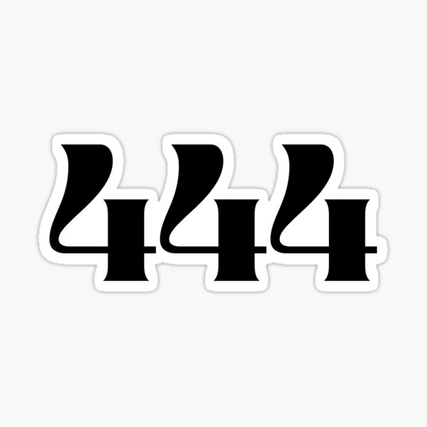 "444 - Protection Angel Number (TAN Nimbus)" Sticker for Sale by ...