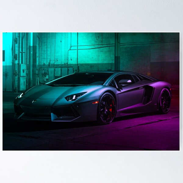 Purple Lamborghini Aventador Glow In The Dark