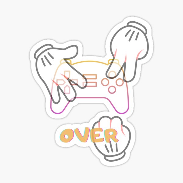 "Game Over" Sticker for Sale by SUMESR | Redbubble
