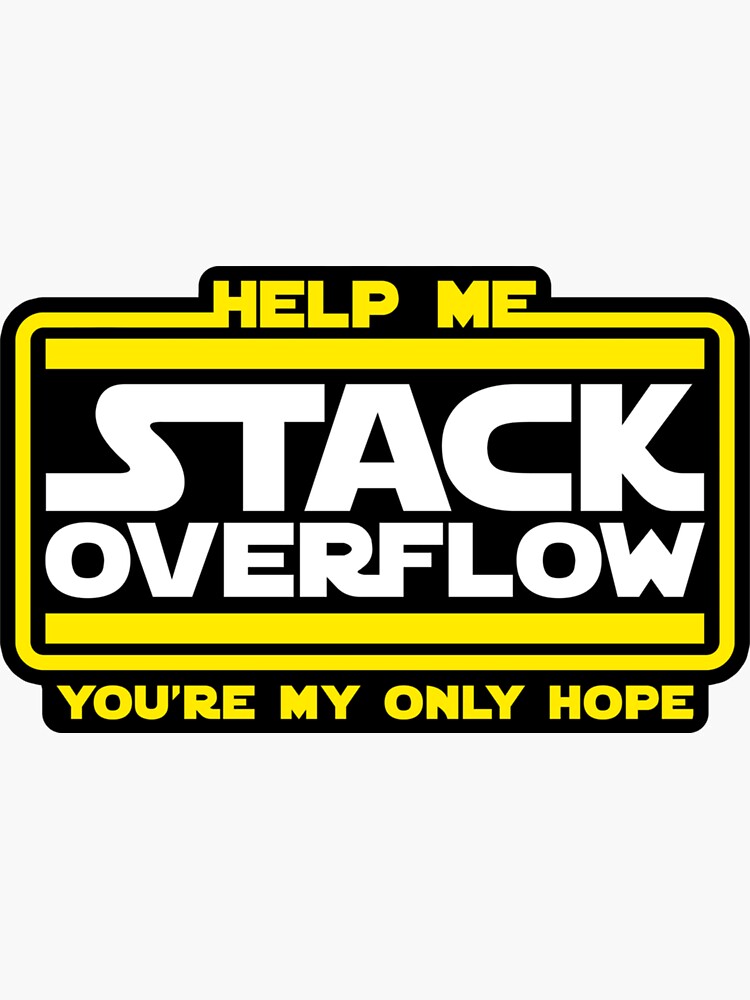 "May The Stack Overflow" Sticker for Sale by karimkar | Redbubble