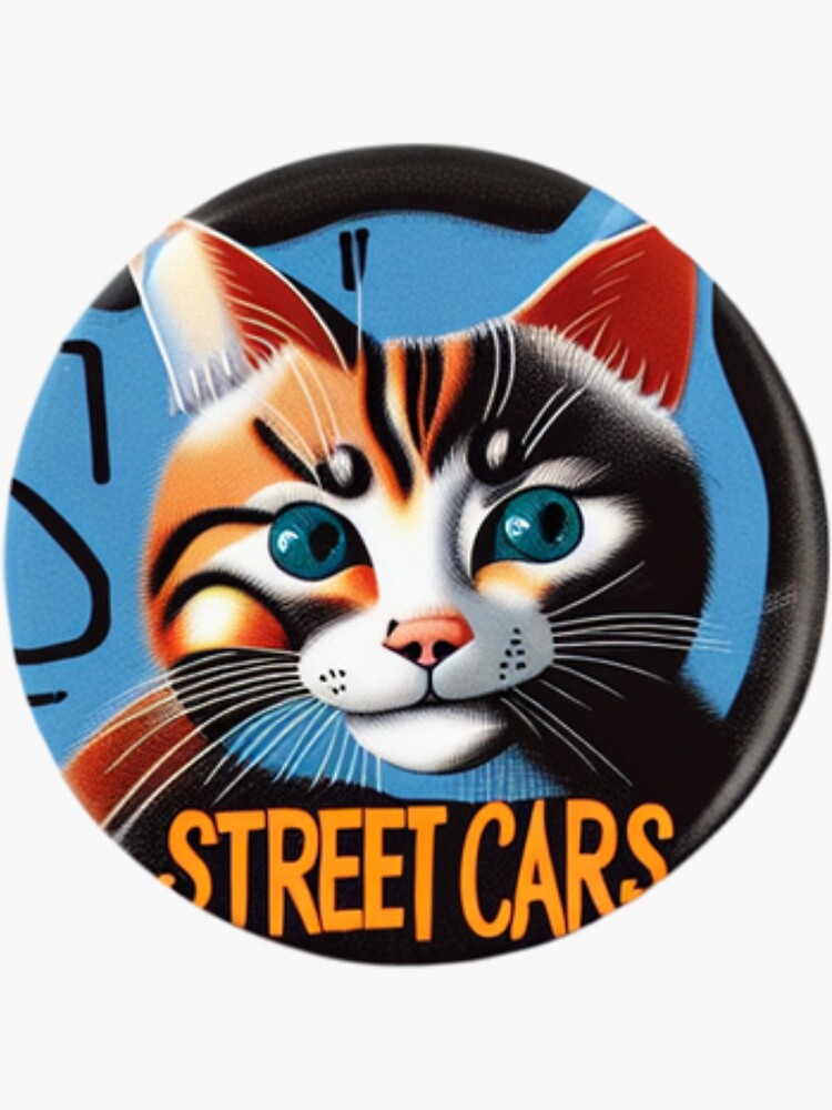 "Street Cars,Cat, Animal" Sticker for Sale by felyne-kitty | Redbubble