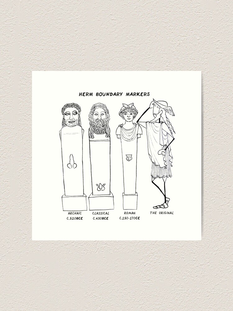 "Herm Boundary Markers vs Hermes, The Original" Art Print for Sale by ...
