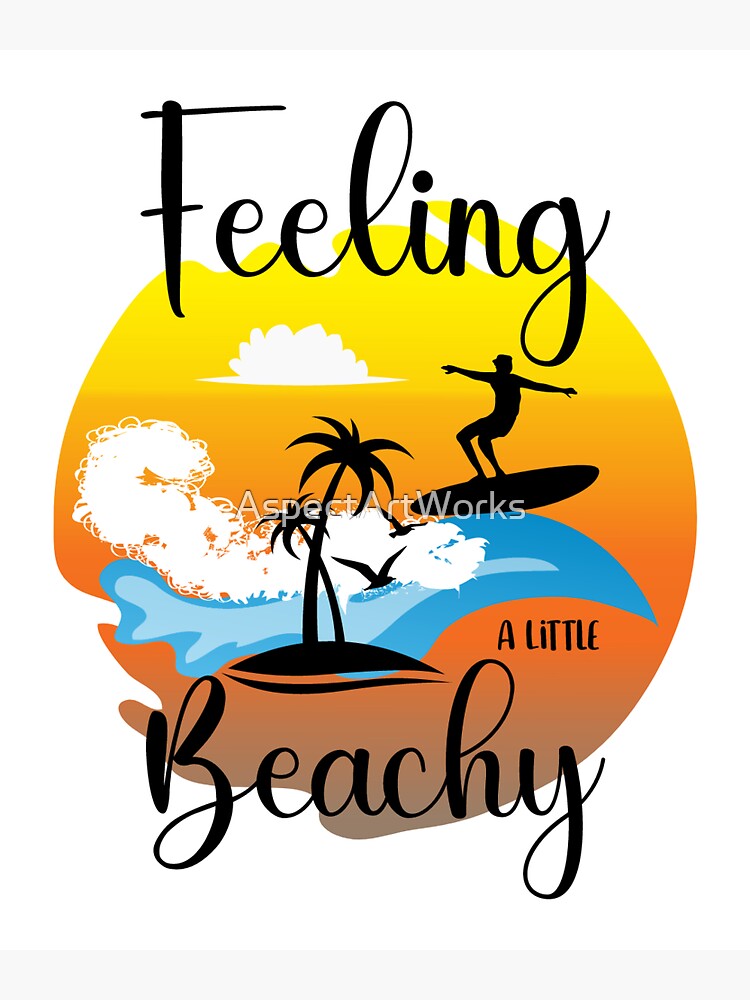 "Feeling Beachy - tropical beach" Sticker for Sale by AspectArtWorks | Redbubble