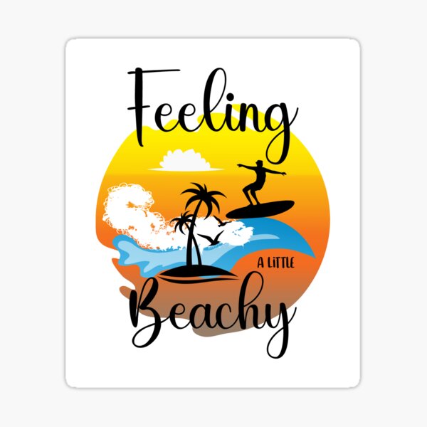 "Feeling Beachy - tropical beach" Sticker for Sale by AspectArtWorks ...
