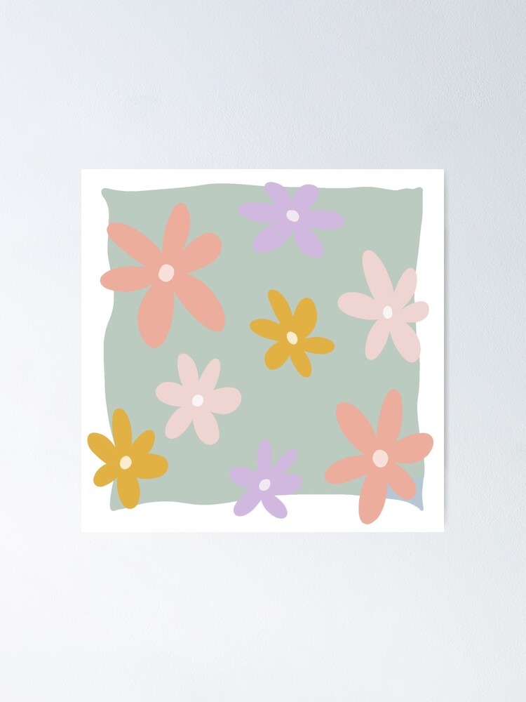 "Cute floral design (Pastel colour palette, color palete)" Poster for ...