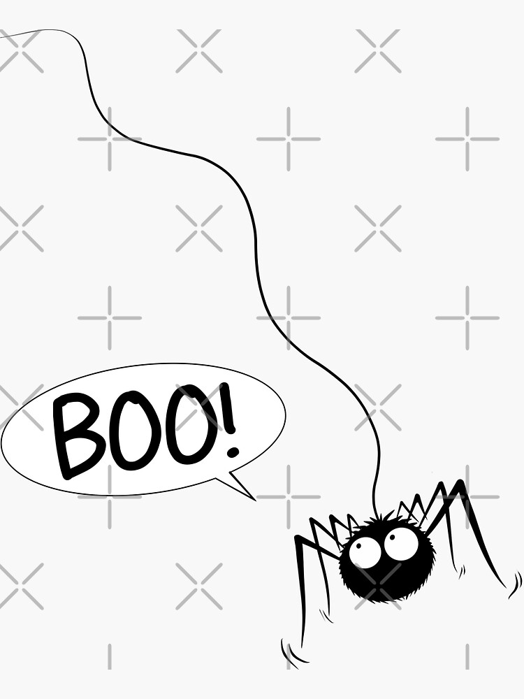 "Scary, scary spider" Sticker for Sale by shackledlettuce | Redbubble