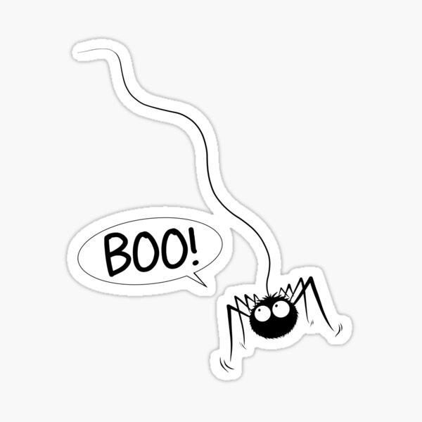 "Scary, scary spider" Sticker for Sale by shackledlettuce | Redbubble