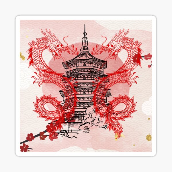"traditional chinese dragon" Sticker for Sale by yassenbs | Redbubble